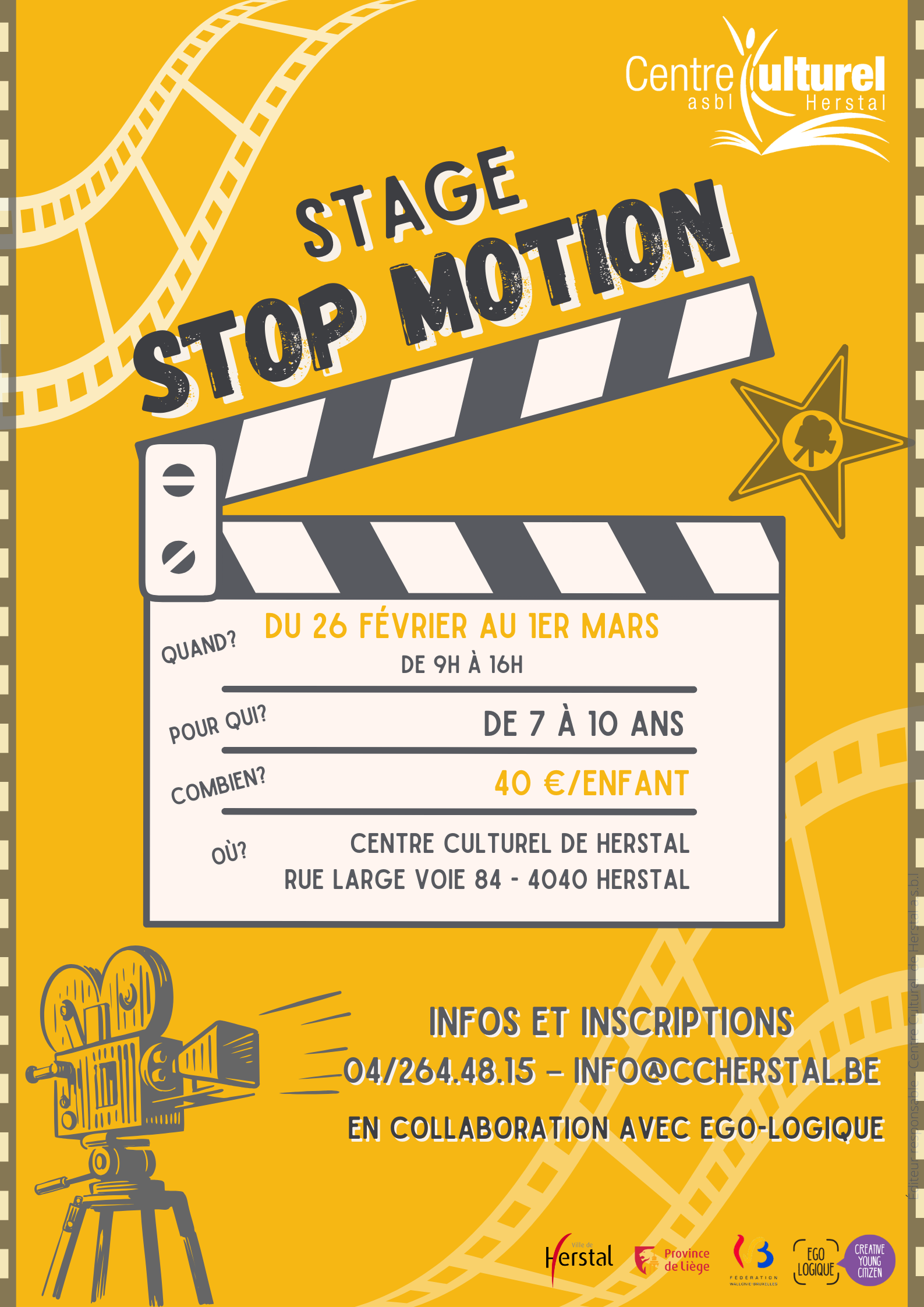 Stage Stop motion - Centre culturel de Herstal
